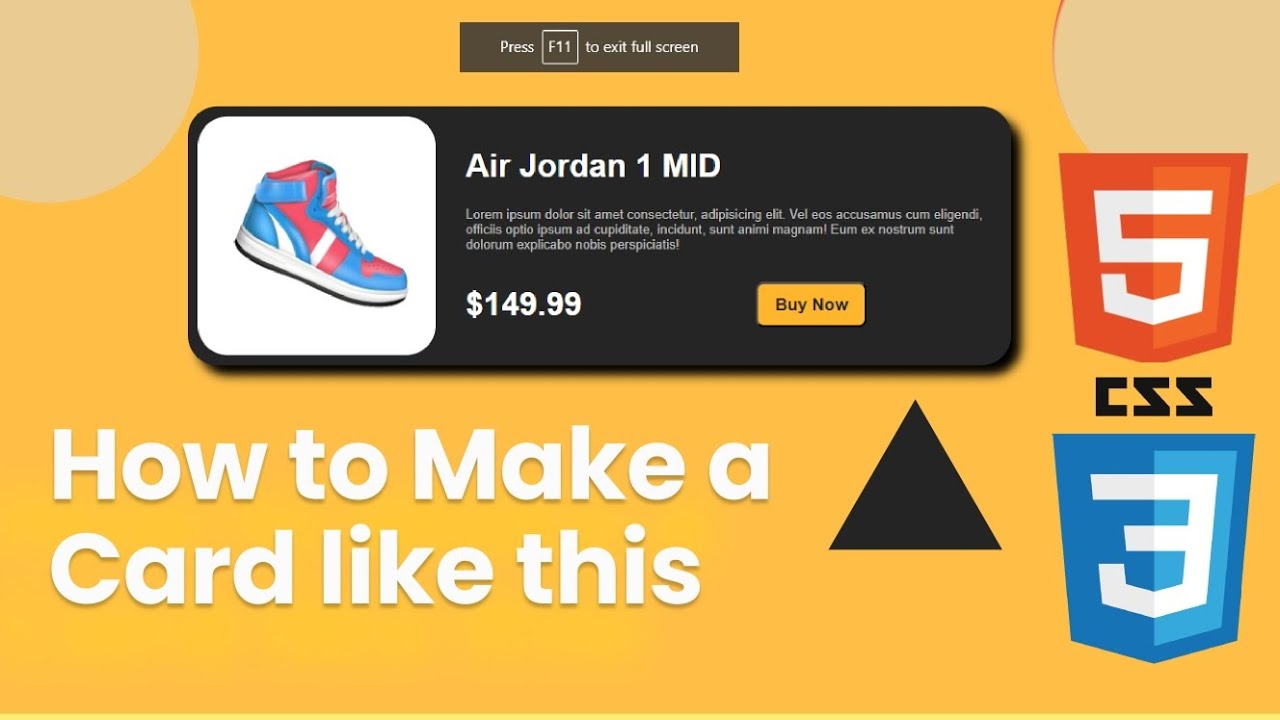 How to Make a Card with Responsive HTML and CSS - YouTube