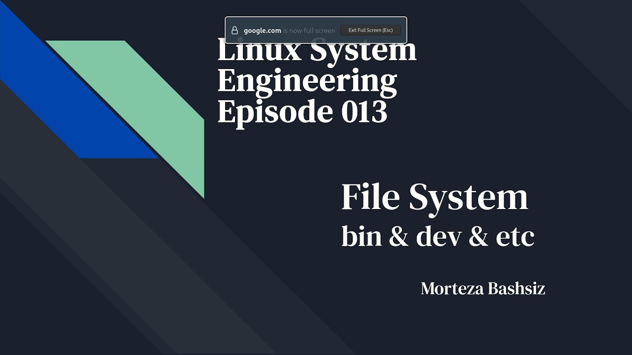 LSE - 013 - File System - bin & dev & etc - YouTube