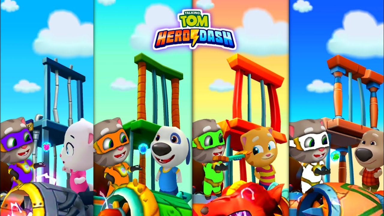 Talking Tom Hero Dash : Ultra Hero Tom 4 Colour Suit & Fight The Boss ...