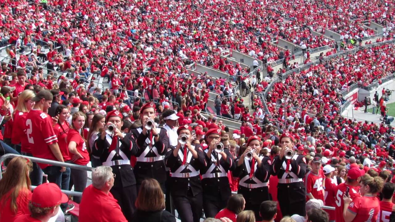 Ohio State Marching Band Screaming Trumpet Cheers at OSU vs Rutgers 10 ...