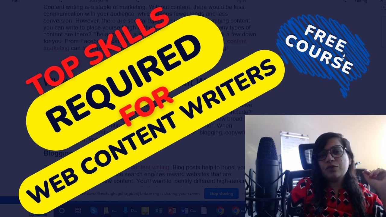 Top Skills Required for Web Content Writers - Free Course - YouTube