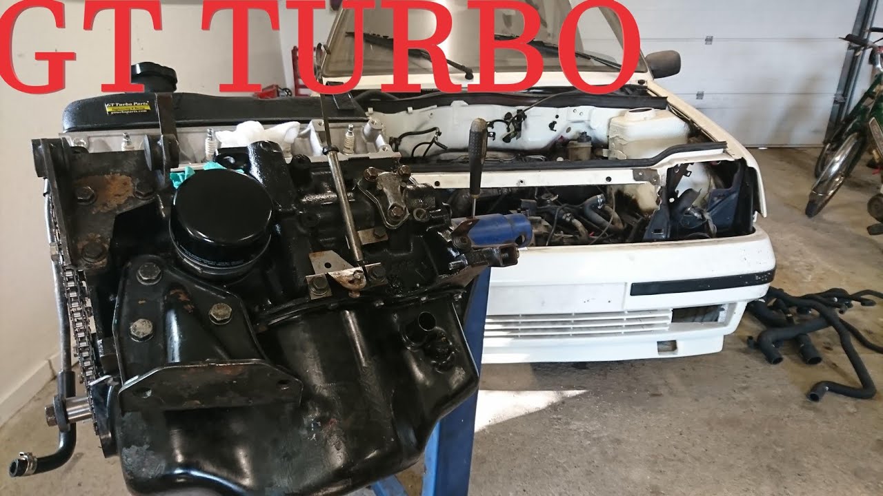 Renault 5 GT TURBO- Engine rebuild- Valve clearance and oil pan - YouTube