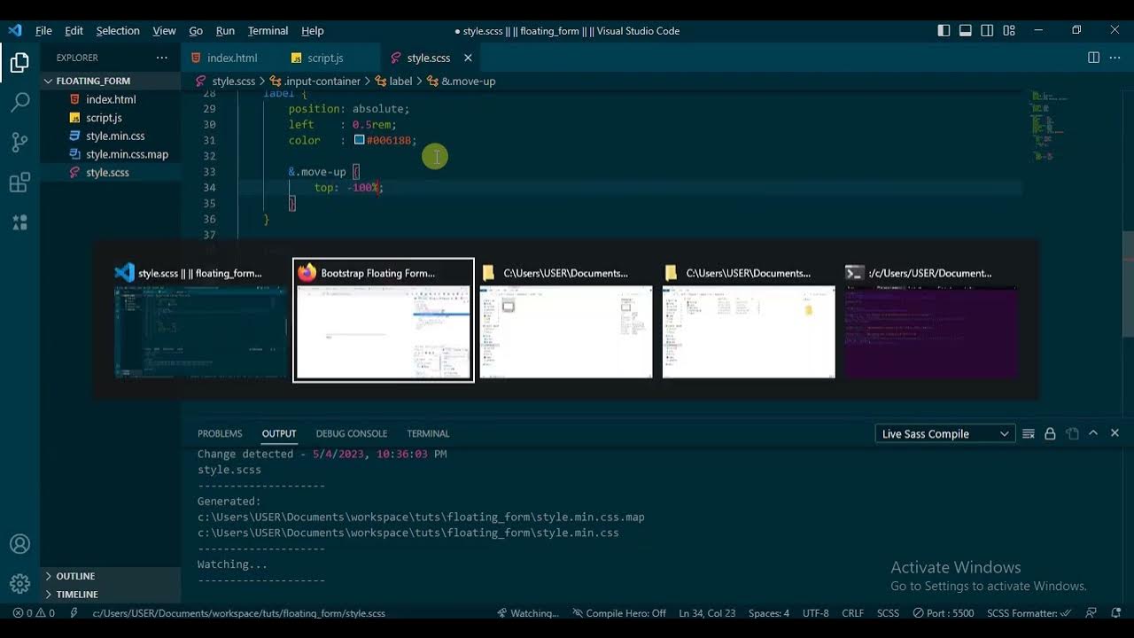 Create a floating form using HTML, CSS, JavaScript. - YouTube