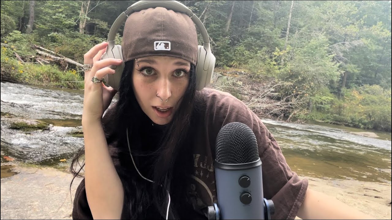 asmr on top of a waterfall (nature sounds & visual triggers) - YouTube