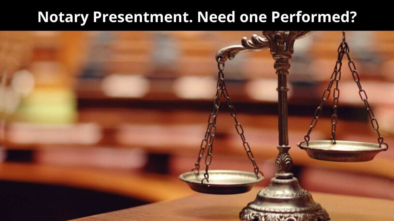 Notary Presentment. Illinois Notary - YouTube