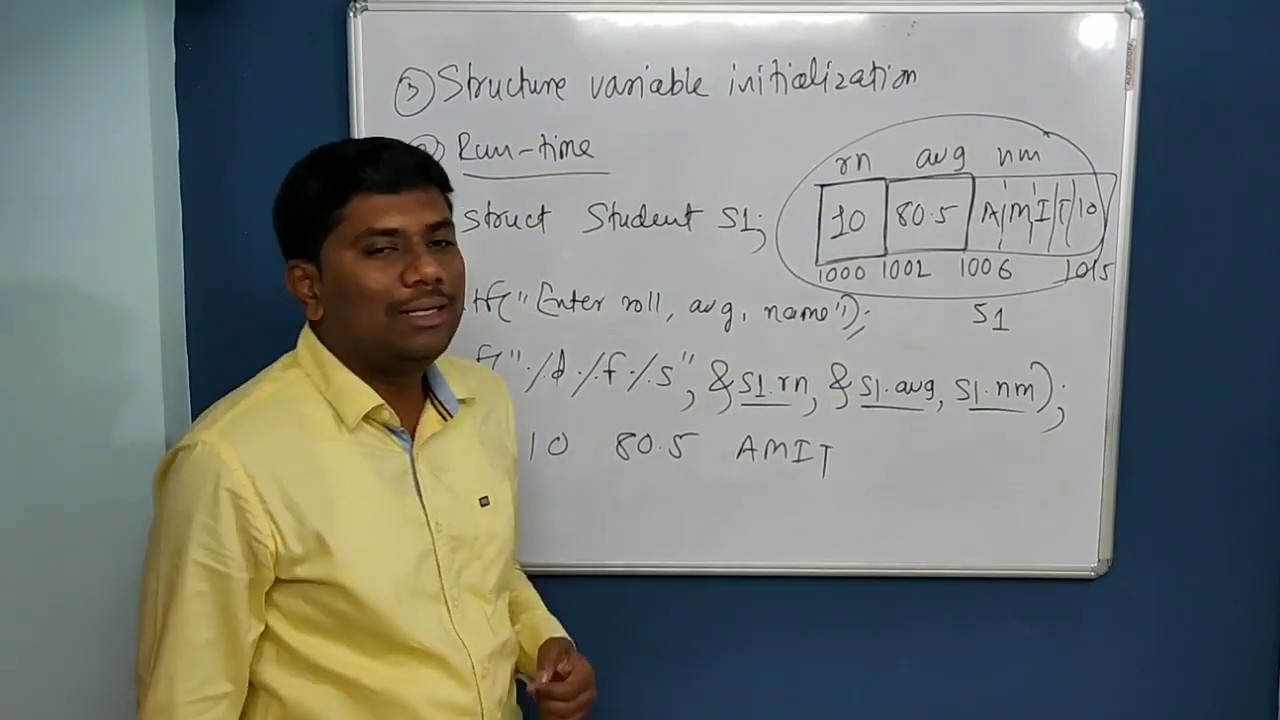 35 Structure Basics Part 2 Structure Variable Initialization Youtube 9265