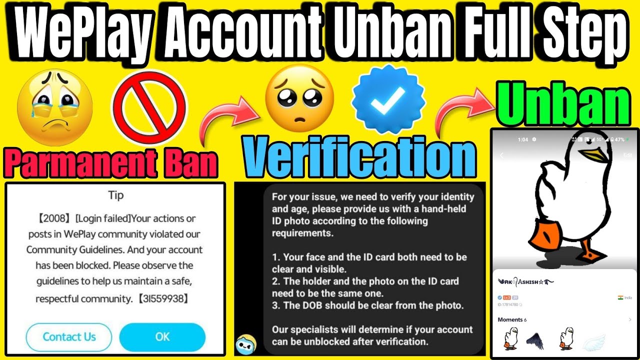 Account Banned 🚫 Parmanent WePlay 💯 | Weplay Account Device UNBAN ...