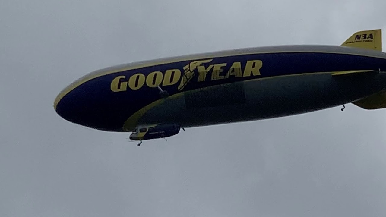 Goodyear Blimp Fly over WCH - YouTube