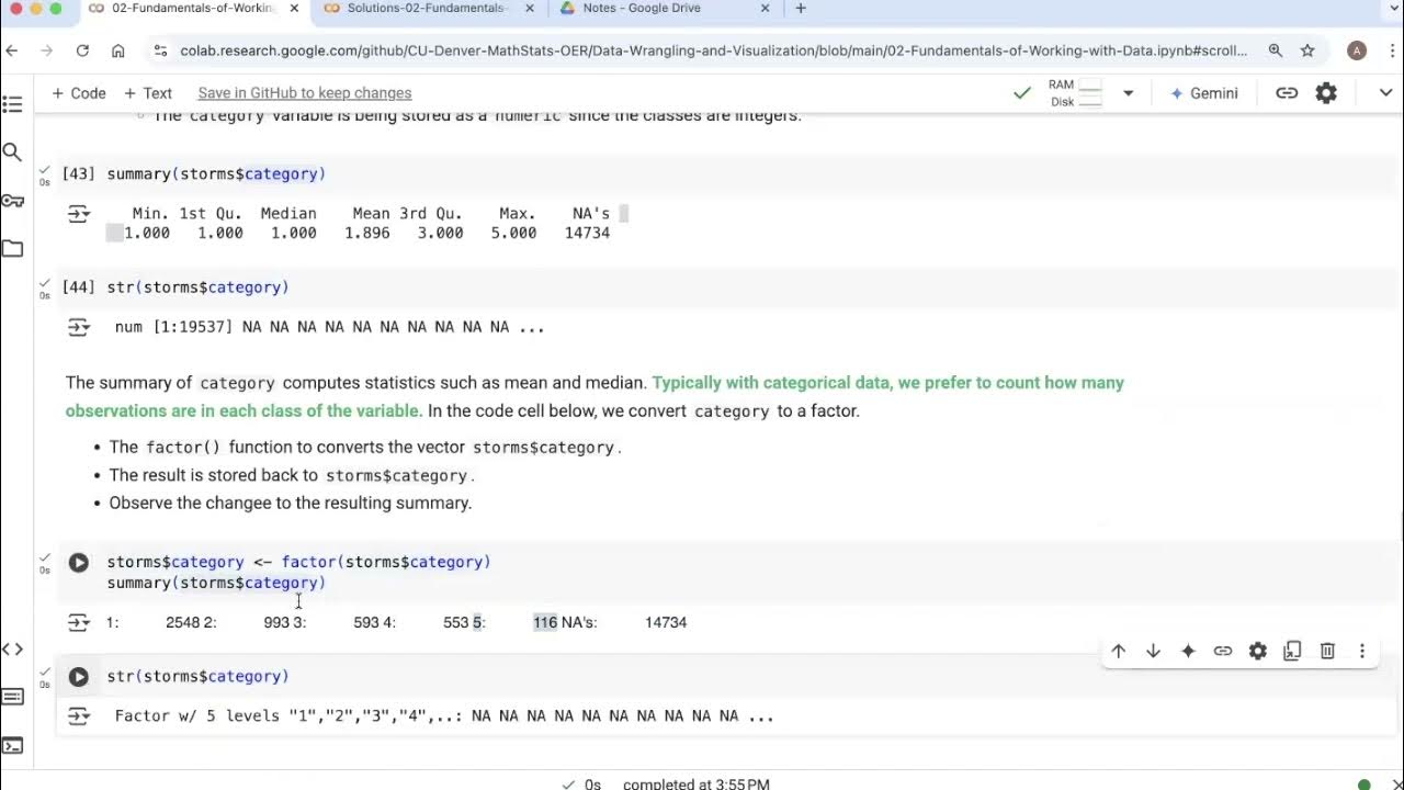 Converting Categorical Data to Factors in R and Missing Values - YouTube