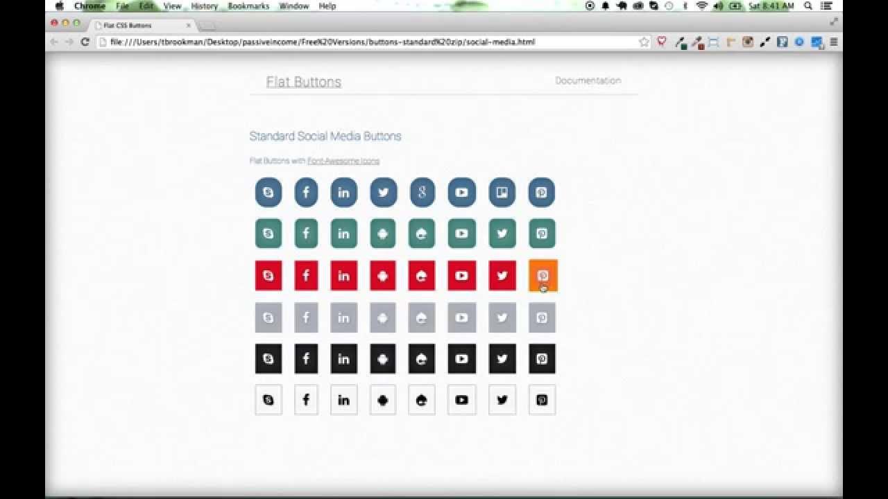 CSS Flat Buttons Demonstration - YouTube