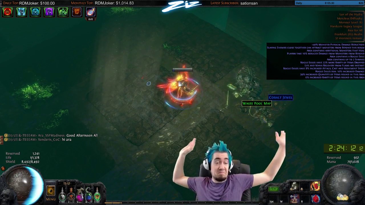 [Zizaran stream] Path of Exile - Ziz one shooting Hydra ¯\_(ツ)_/¯ - YouTube