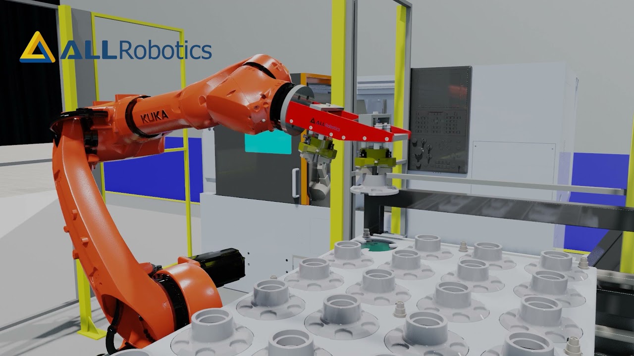 Célula robotizada - AllRobotics - YouTube