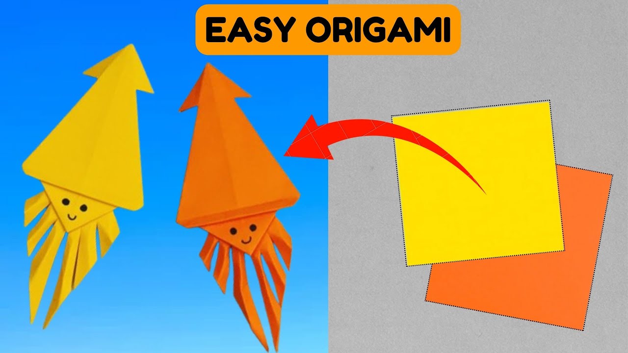 Easy Paper SQUİD Craft for Kids | Step-by-Step Origami SQUİD | Fun ...