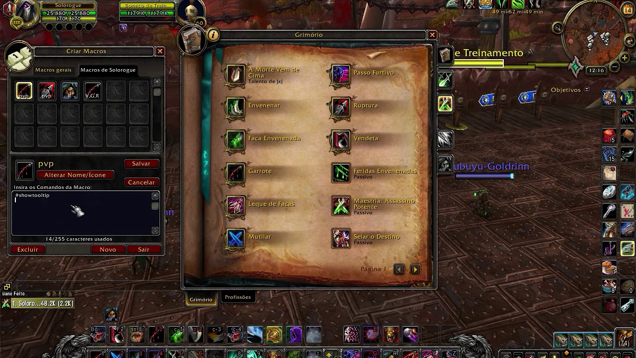 Rogue criando macro - - YouTube
