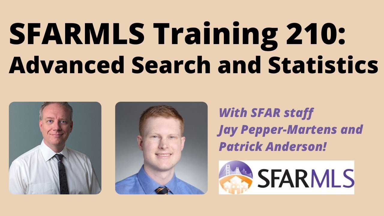 SFARMLS 210 Advanced Search & Statistics - YouTube
