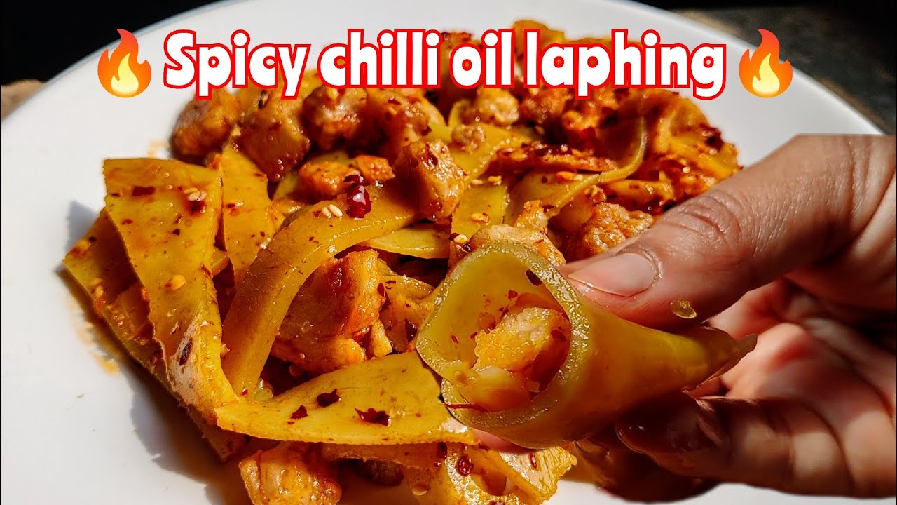 LAPHING RECIPE WITH SPICY CHILLI OIL | EATING AND COOKING LAPHING ...