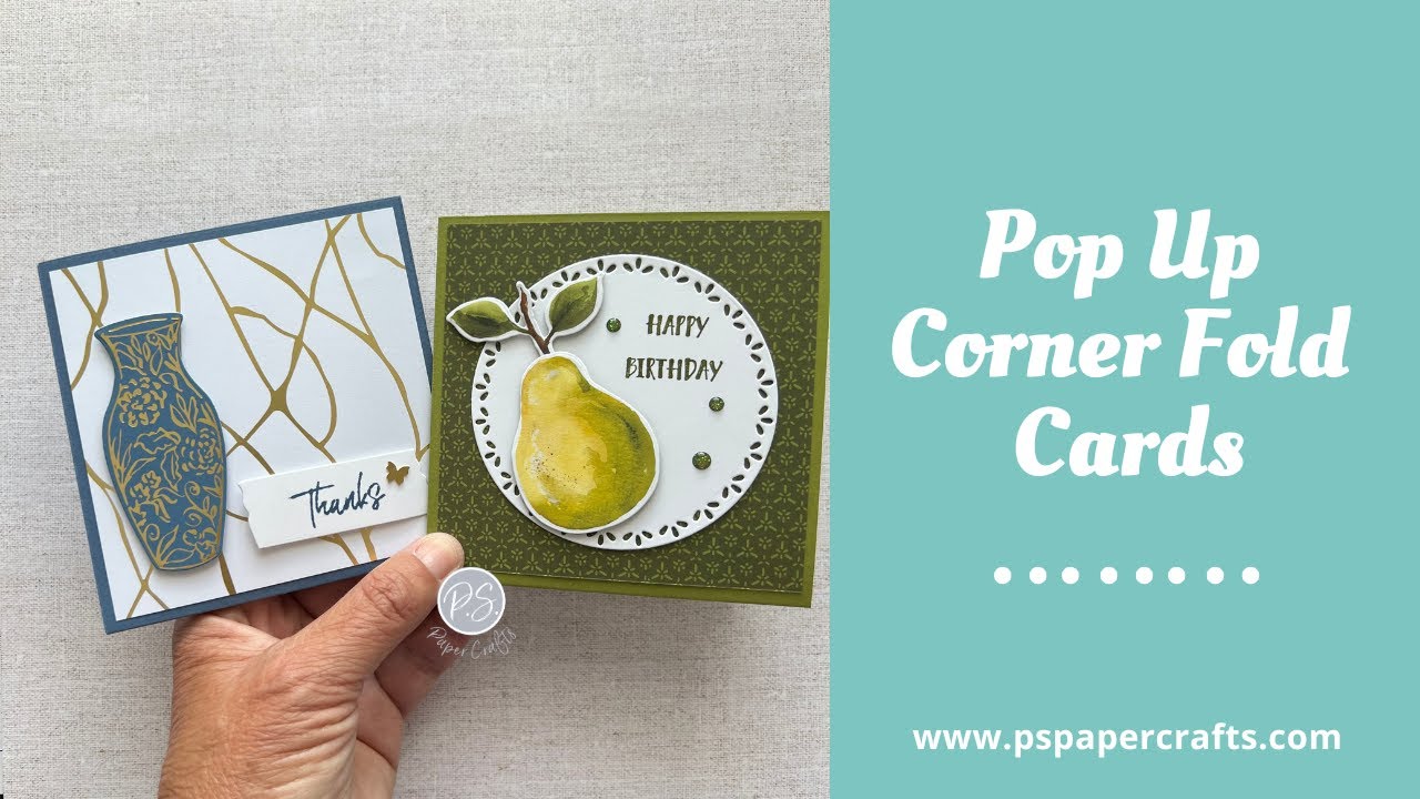 How to make Pop Up Corner Fold Cards - YouTube