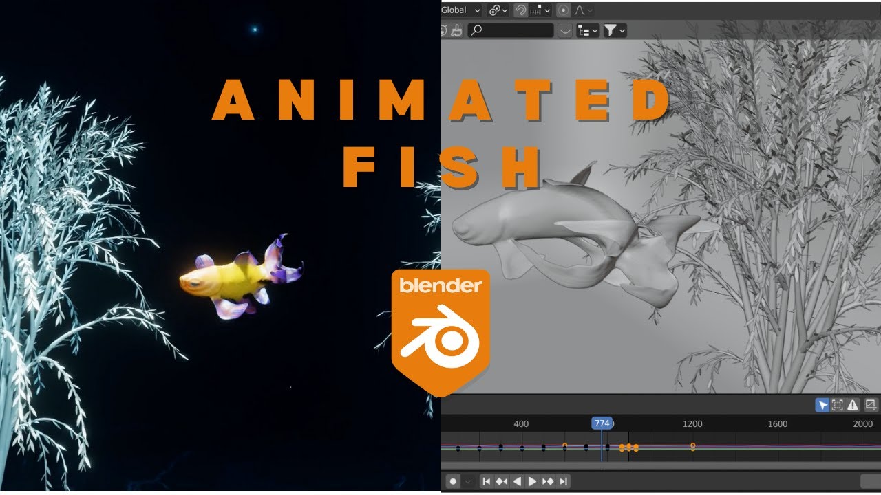 Blender 3D ANIMATED LOW-POLY FISH - YouTube