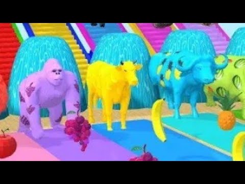 kids animal cartoon action running 💪#subscribe - YouTube