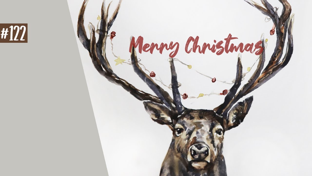 Making Christmas Decoration Using 4 Watercolors / Art Tutorial #122 ...