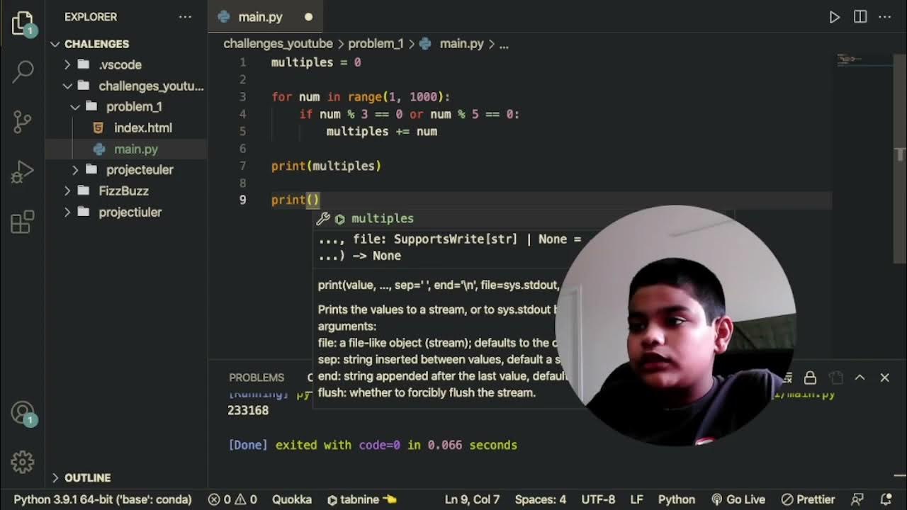 Solving ProjectEuler Problem#1 - YouTube