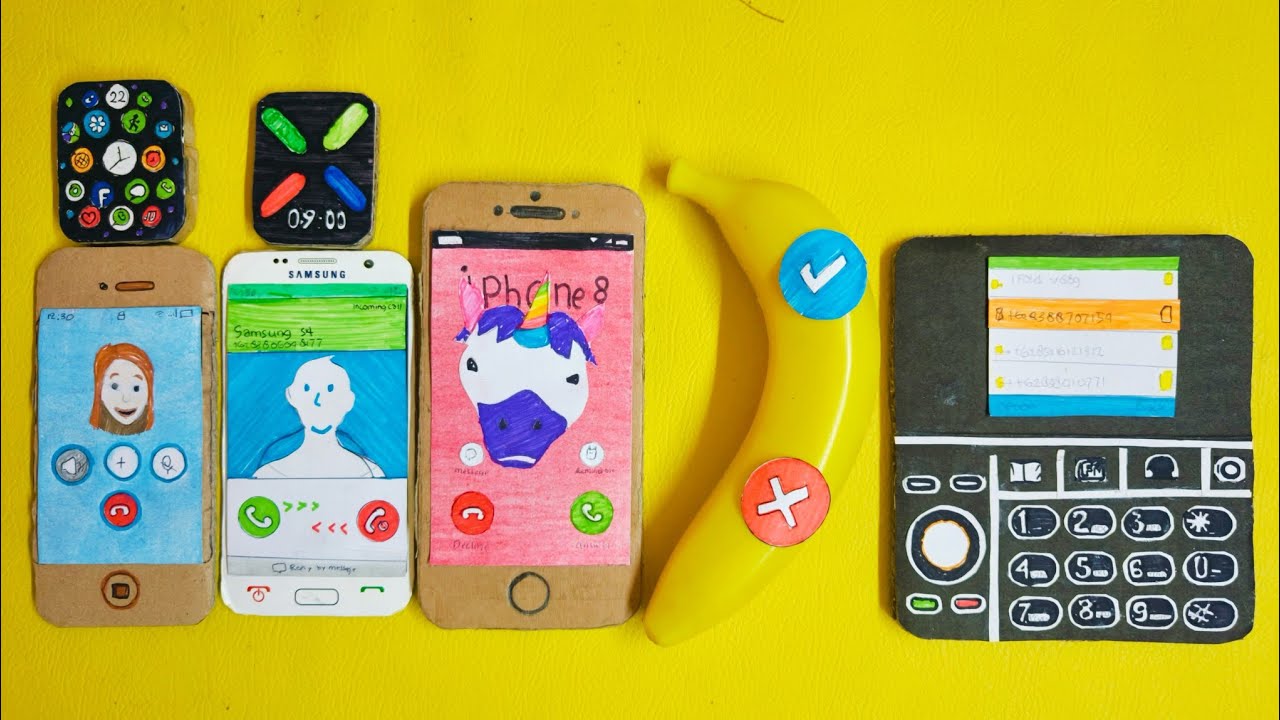 iPhone 2G Calling iPhone 8s facetime,Samsung S4 + Banana Phone + China ...