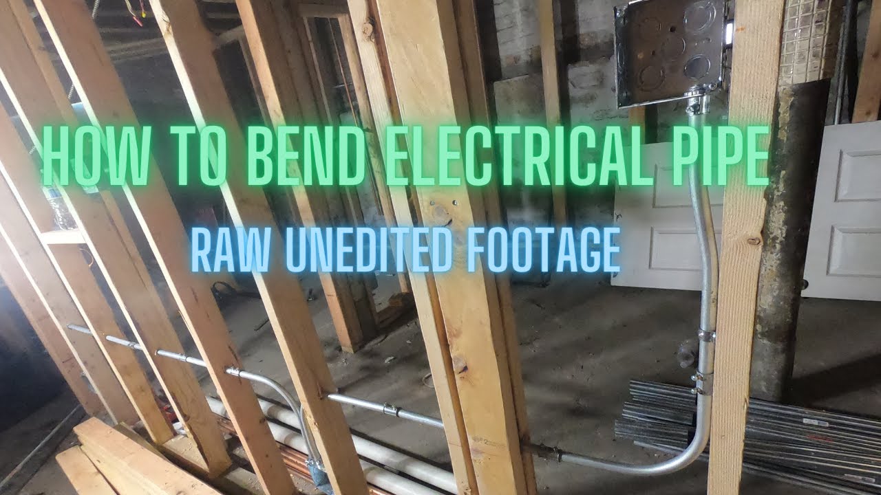 How to bend Electrical EMT pipe thru 2x4 : Raw Unedited footage , - YouTube
