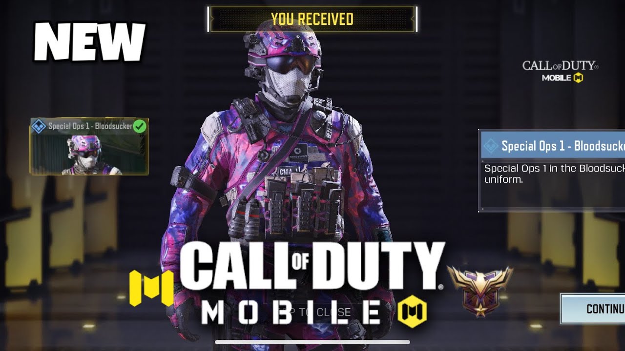 *NEW* FREE SPECIAL OPS 1 - BLOODSUCKER SKIN ON COD MOBILE UNLOCKING ...