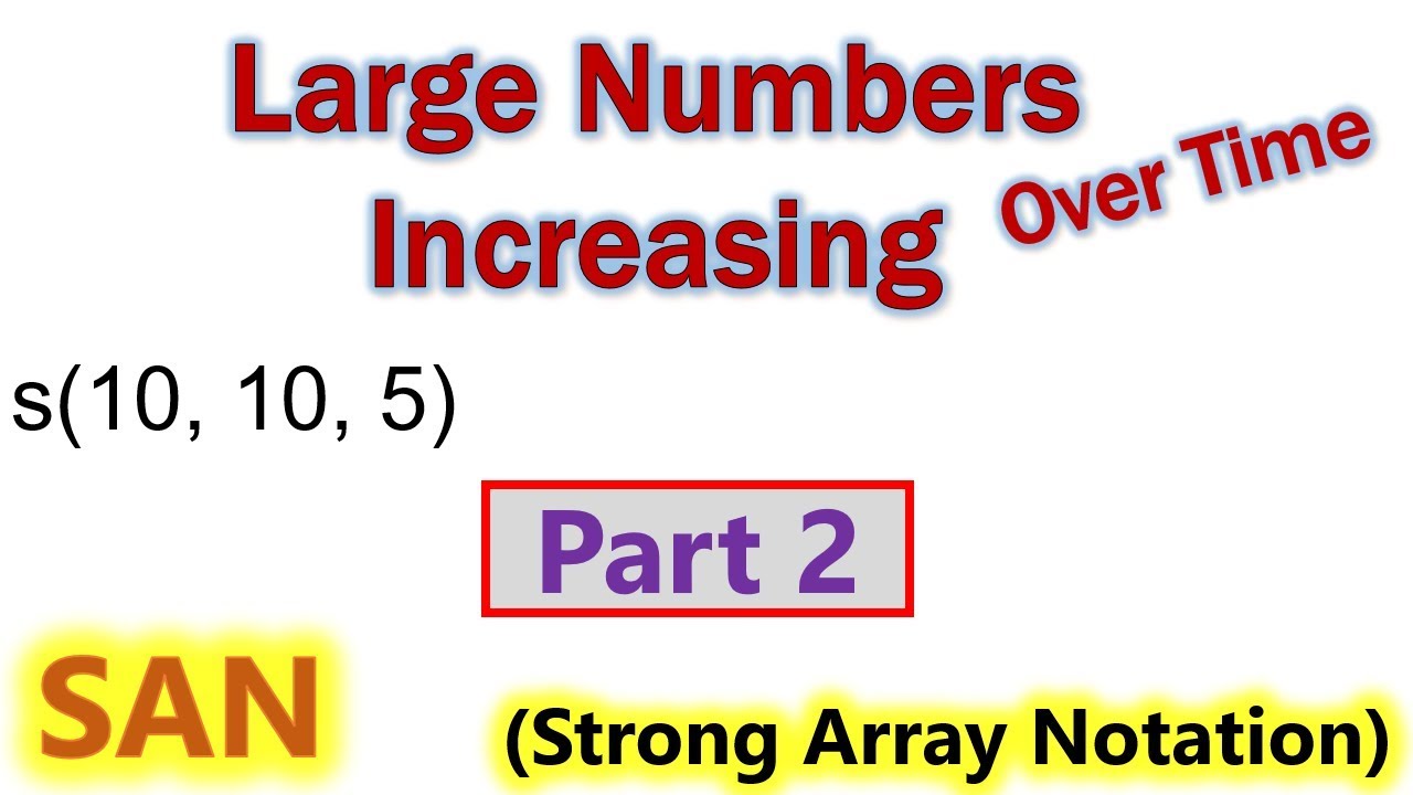 Large numbers increasing SAN Part 2 - YouTube