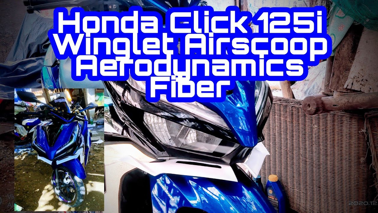 Honda Click 125 Game Changer Winglet Airscoop Fiber. - YouTube