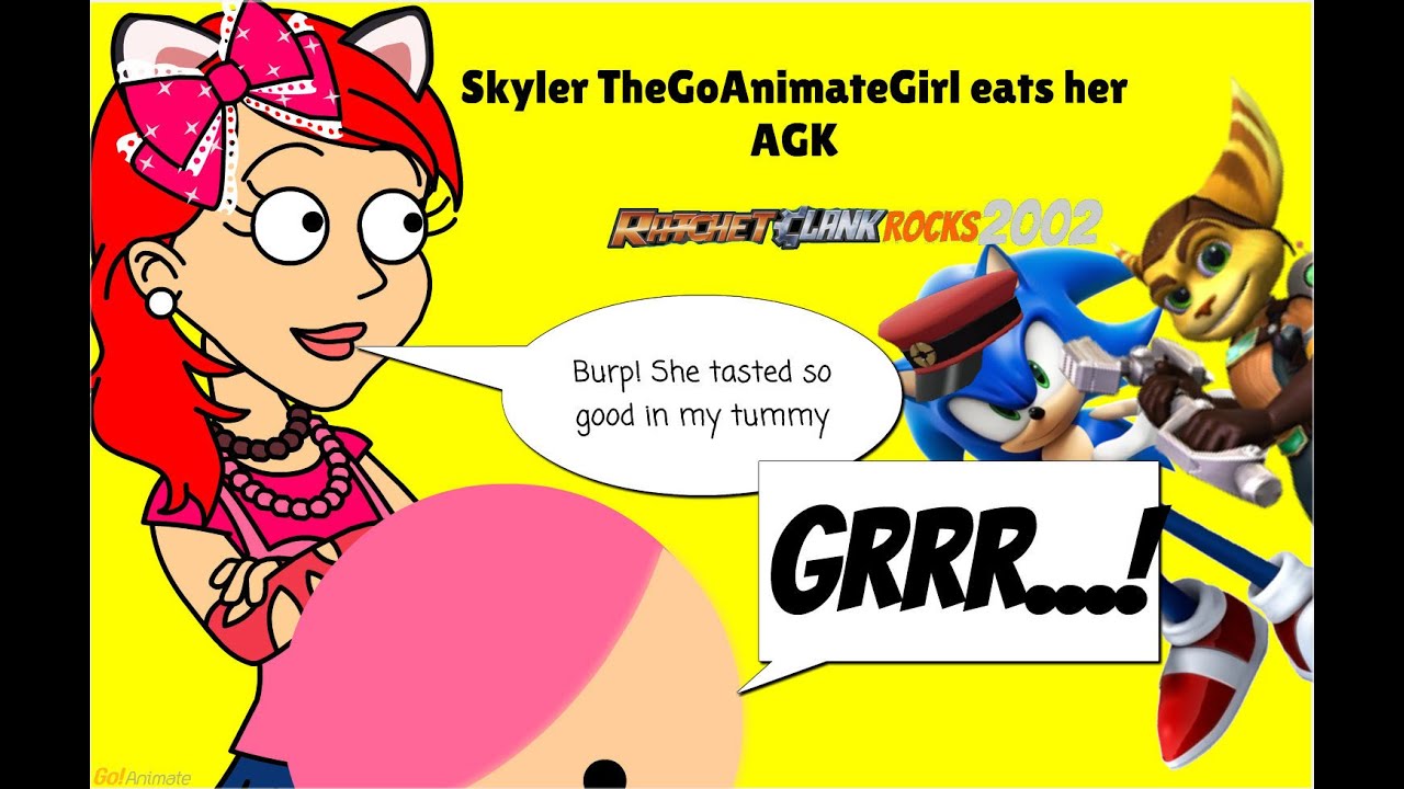 Skyler TheGoAnimateGirl eats her AGK - YouTube