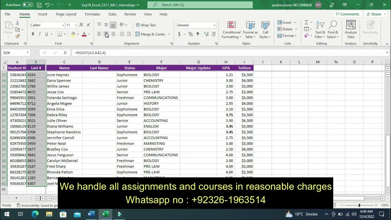 Exp19_Excel_Ch11_ML1_Internships | Excel_Chapter_11_Mid_Level_Internships | Excel_Ch11 ...