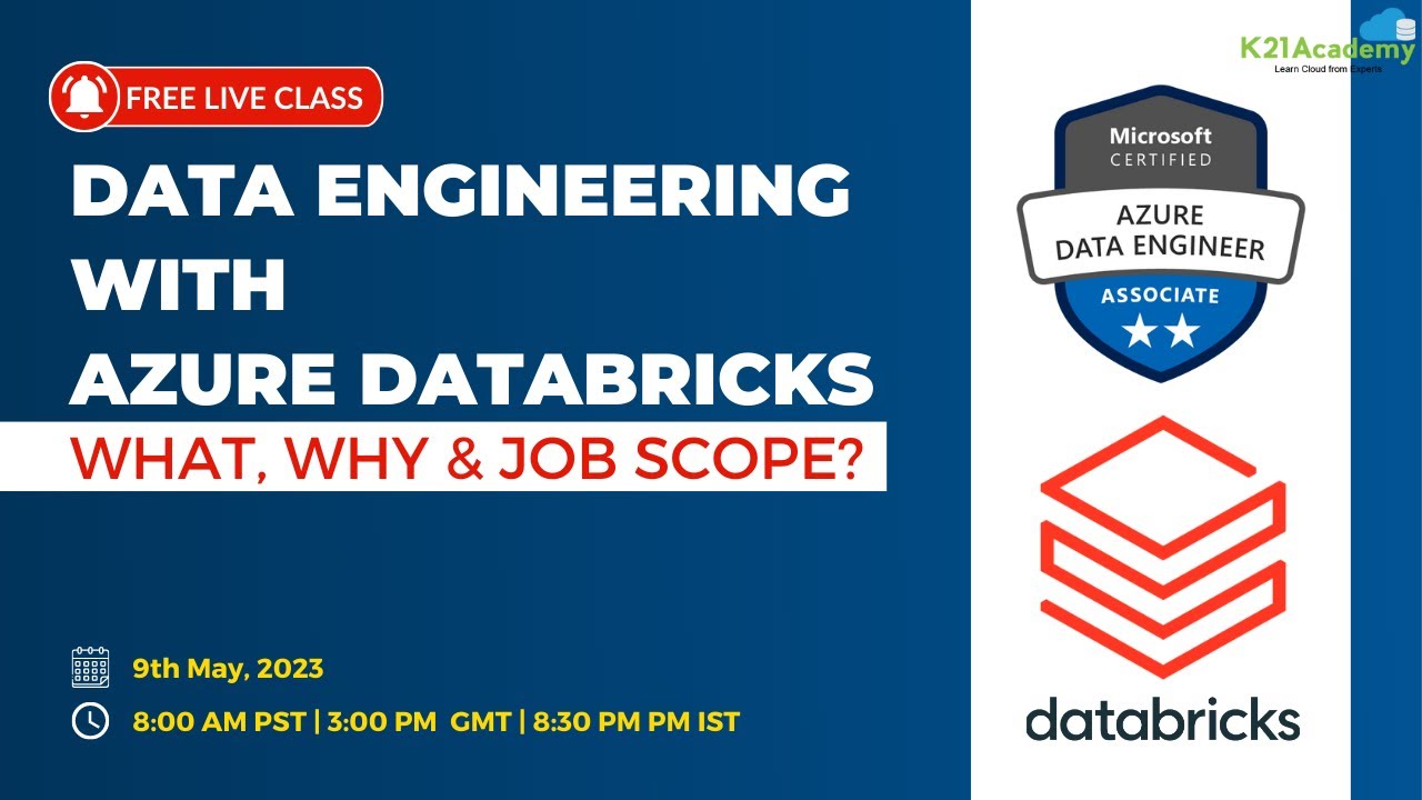 Free Live Class On Data Engineering With Azure Databricks What Why And Job Scope