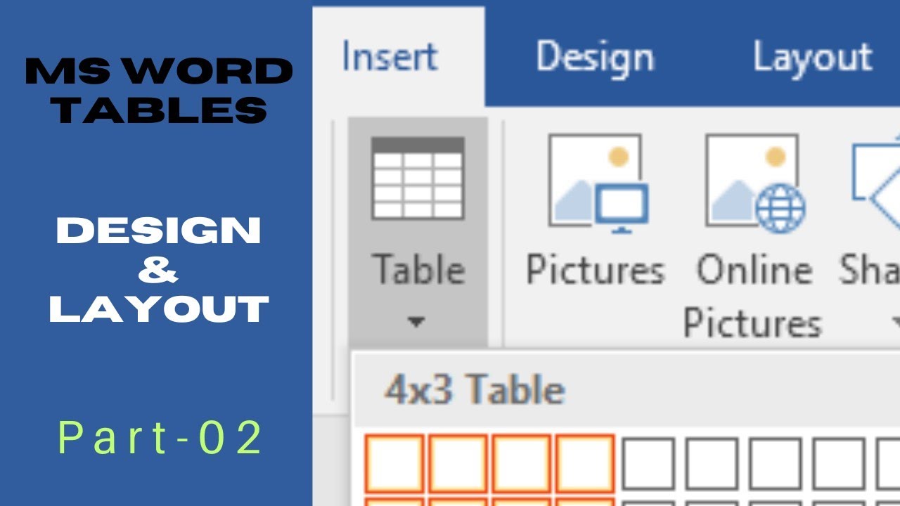 How to create table and Format table in ms word p-2 || Word Tutorial ...