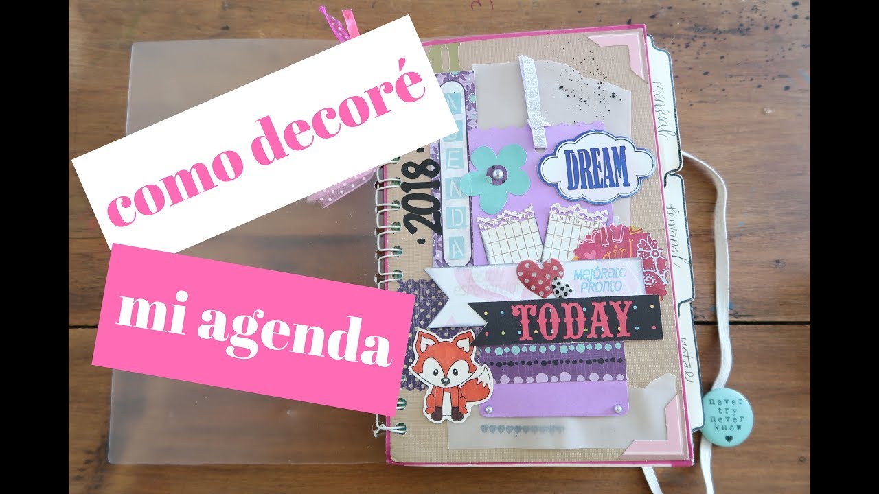 AGENDA hecha a mano con la técnica del SCRAPBOOK //INSPIRACIÓN- PARTE 2 ...