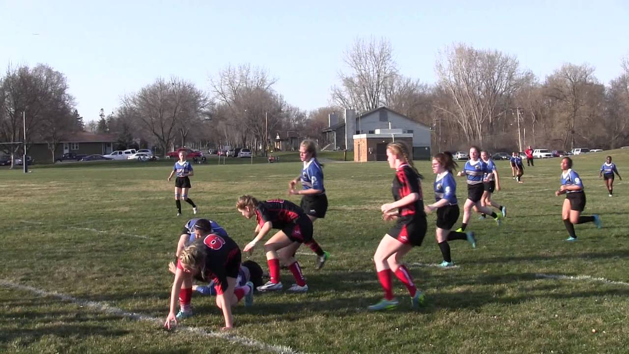 Hopkins girls rugby vs. Faribault 4/13/16 - YouTube