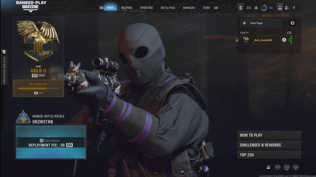 Call of Duty WZ Ranked Season 2 "Prestige Master Lvl 130+" Season 2 "25 Elims" & Gold Tier 2 ...