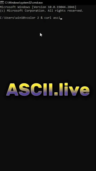 CMD ⚡.. Tricks || ASCII.live || - YouTube