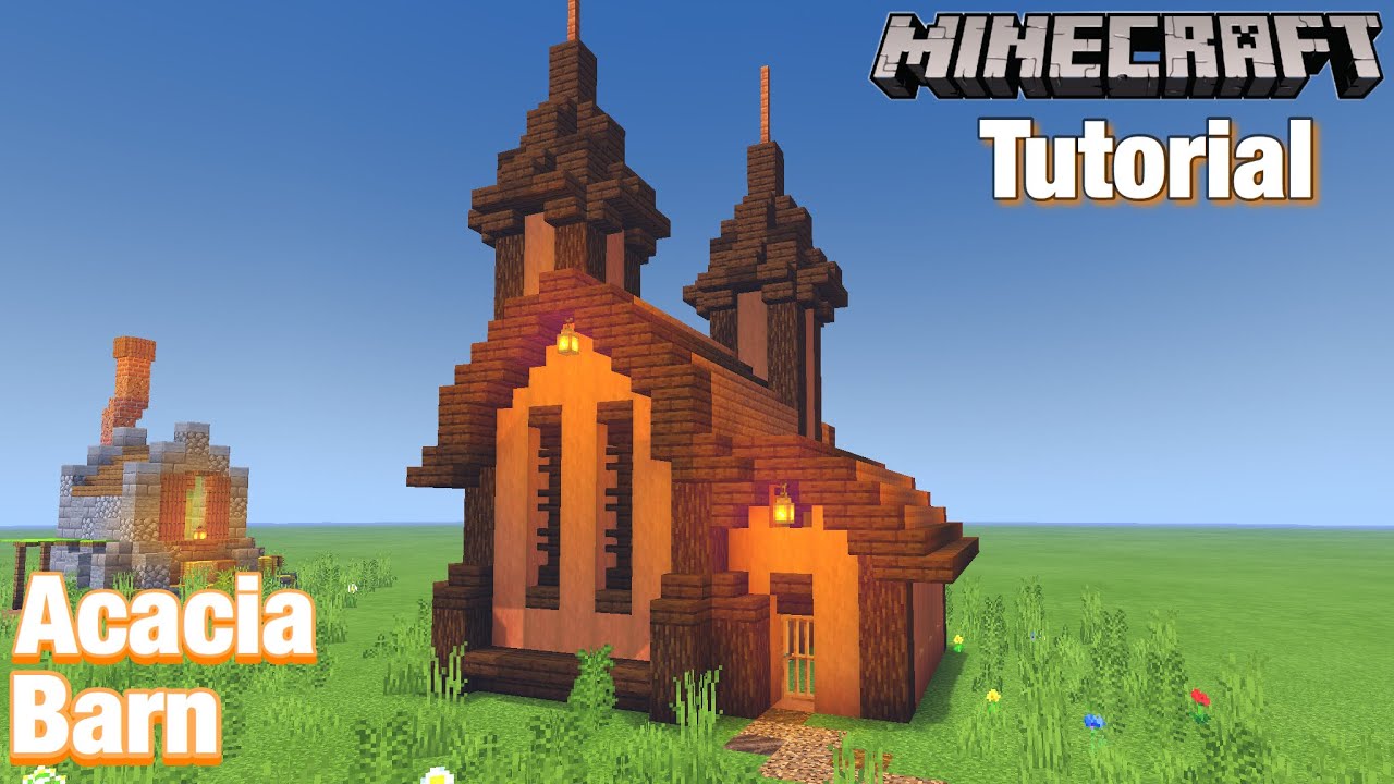 Minecraft: Acacia Barn Tutorial [HowtoBuild] - YouTube