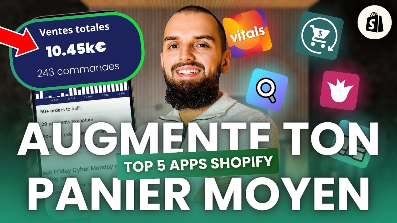 TOP 5 APPS PANIER MOYEN SHOPIFY - YouTube
