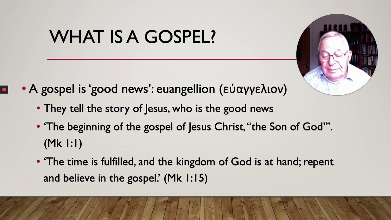 Introduction to the Gospels, Part 1, Dr Derek Tidball - YouTube