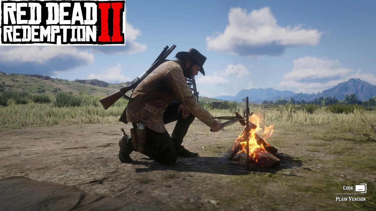 Arthur Hunting and Eating Deer | Red Dead Redemption 2 - YouTube