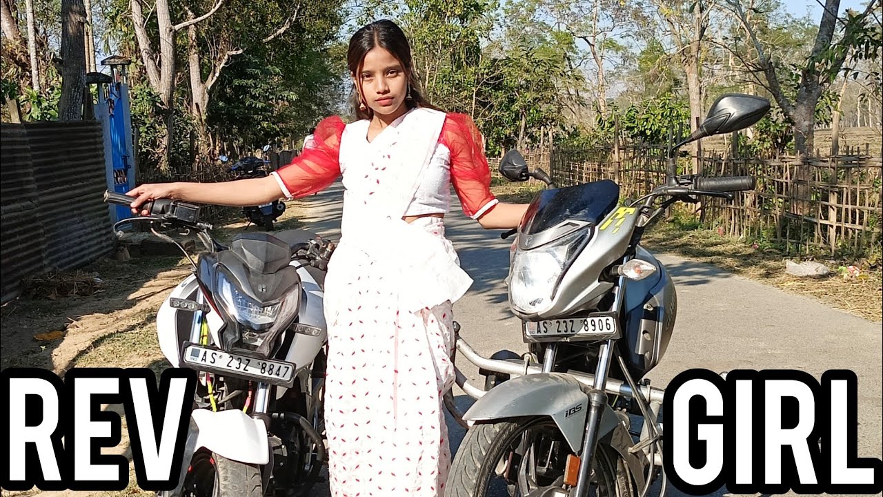 Saree Me Bike Ride || Revving Glamour & Revving Sound - YouTube
