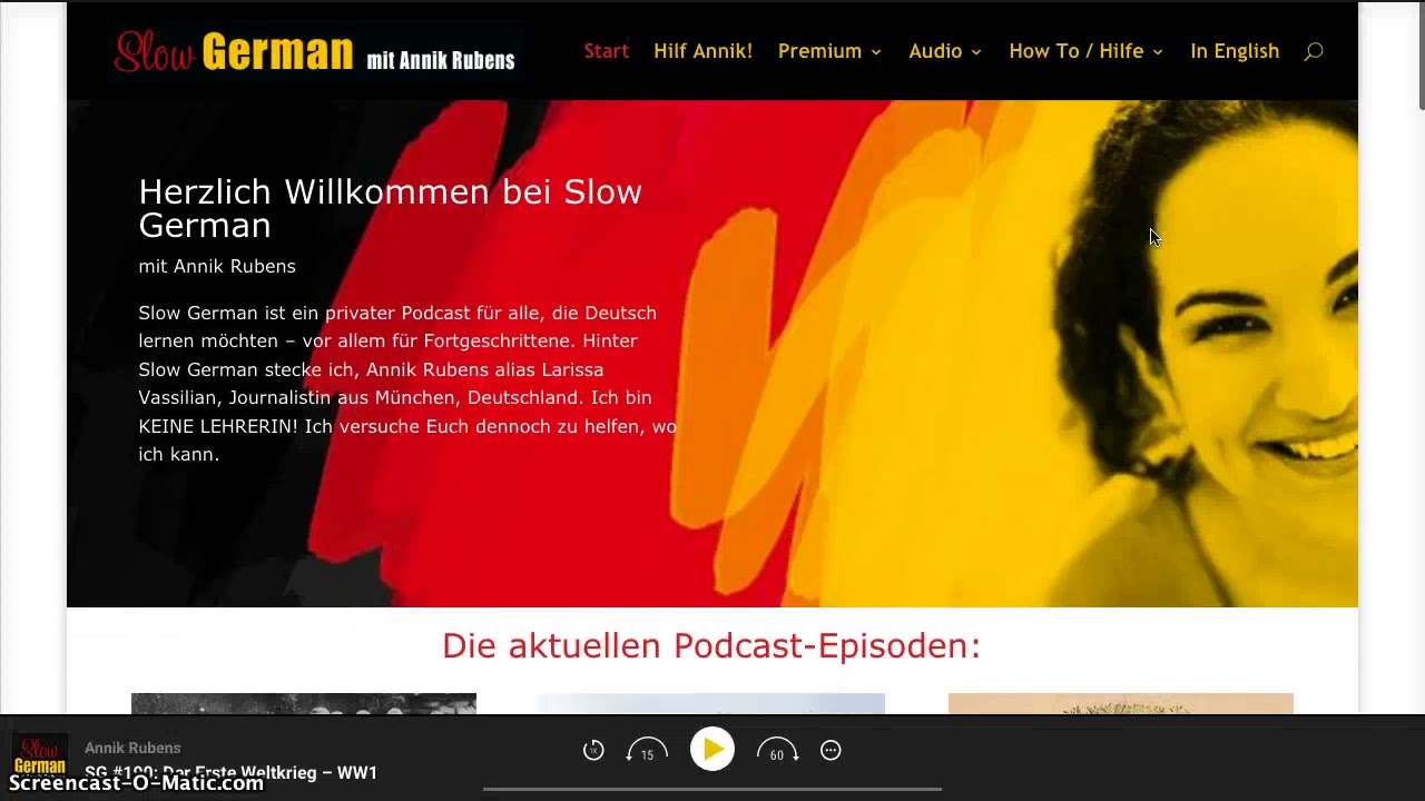 How to Slow German - that's how the site works! - YouTube