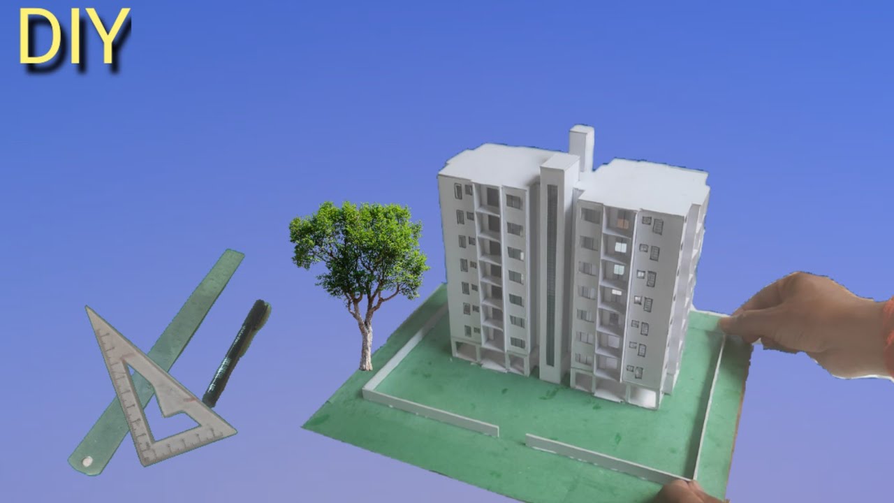 How to make multistoreyed building model useing paper/ #home #miniature ...