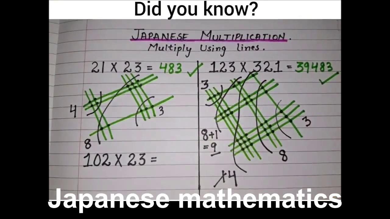 Best Math Trick - Japanese Multiplication - YouTube