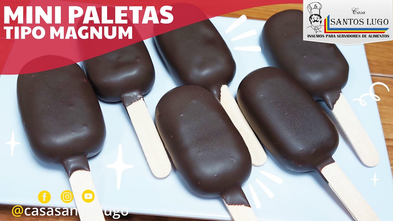 MINI PALETAS TIPO MAGNUM ⭐RECETA FÁCIL Y RÁPIDA⭐ - YouTube