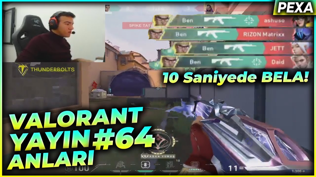 TBG ATA KAPTAN 10 SANİYEDE ACE ATIP YOK EDİYOR | VALORANT YAYIN ANLARI ...