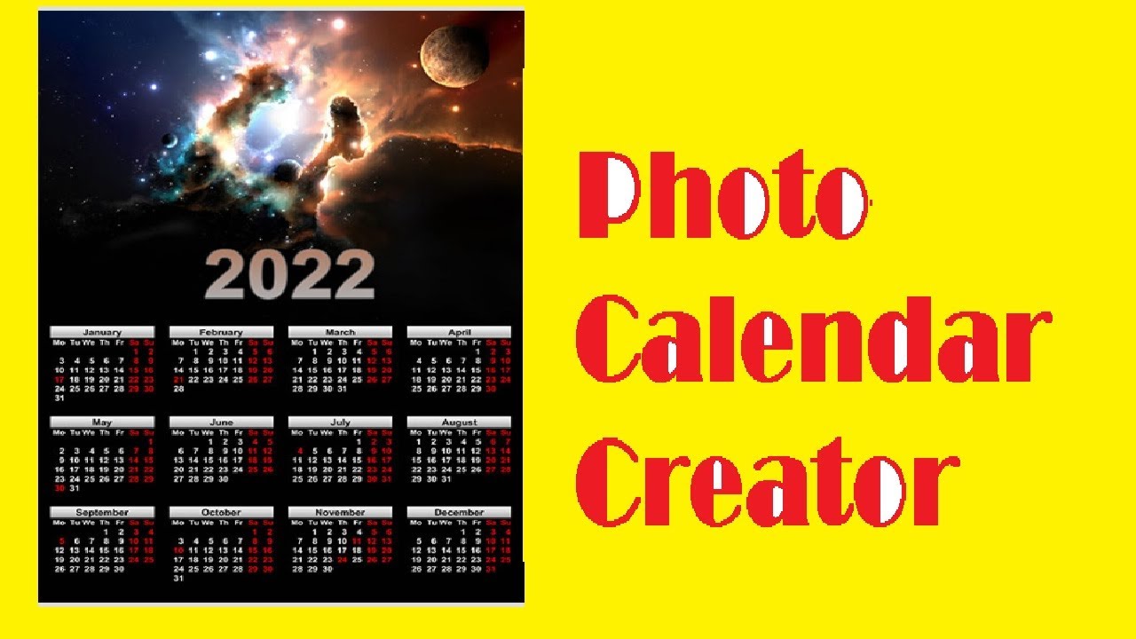 Photo Calendar Creator ll 2020 calandar ll - YouTube