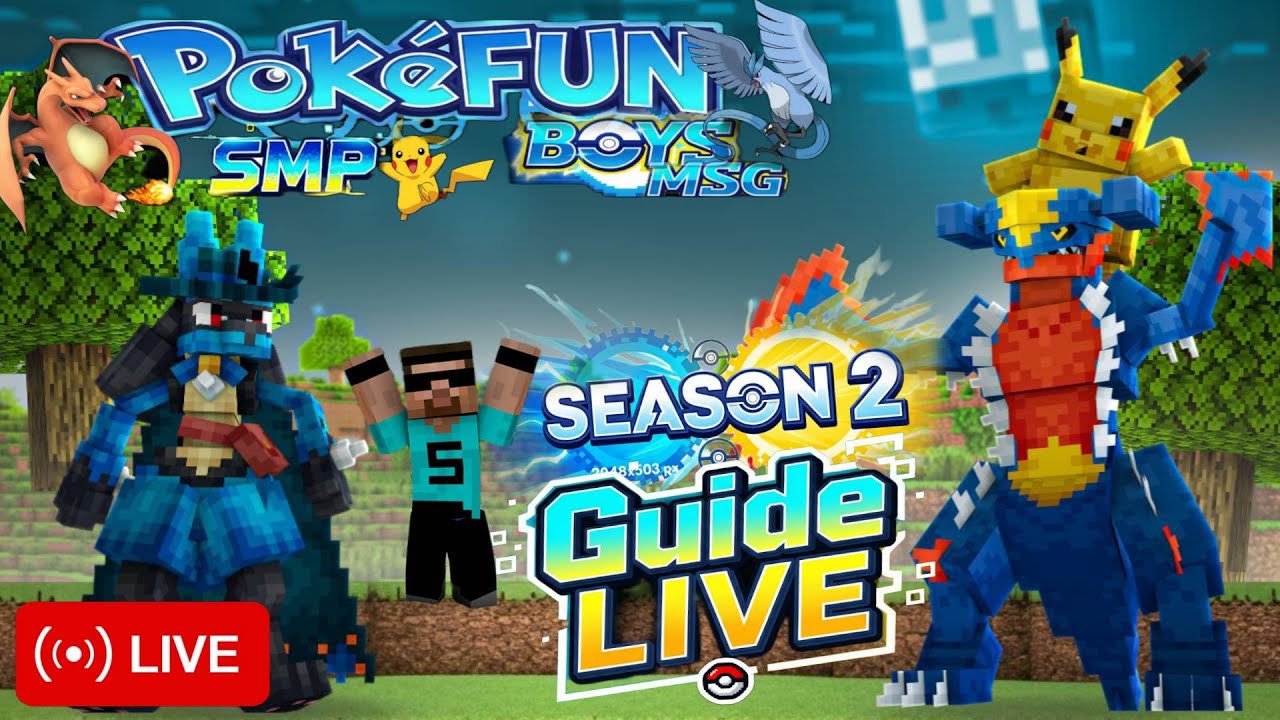 Minecraft #pokefunsmp SEASON - 2 LIVE INTO GUIDE | Minecraft PE/BEDROCK ...
